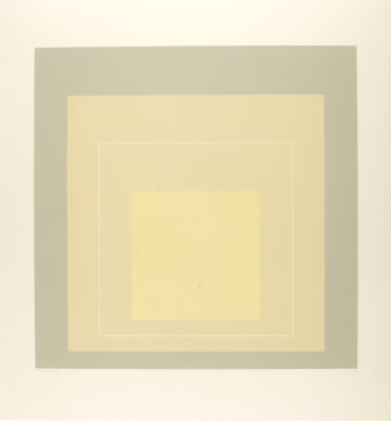 White Line Square: One Shade of Grey, Two Shades of Yellow Green, from ...