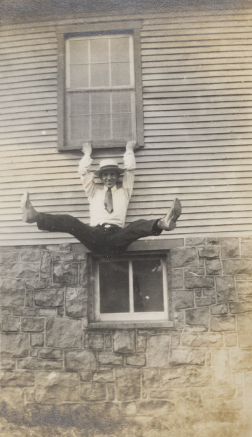 Untitled (Man Hanging Off Window Ledge) - Saint Louis Art Museum