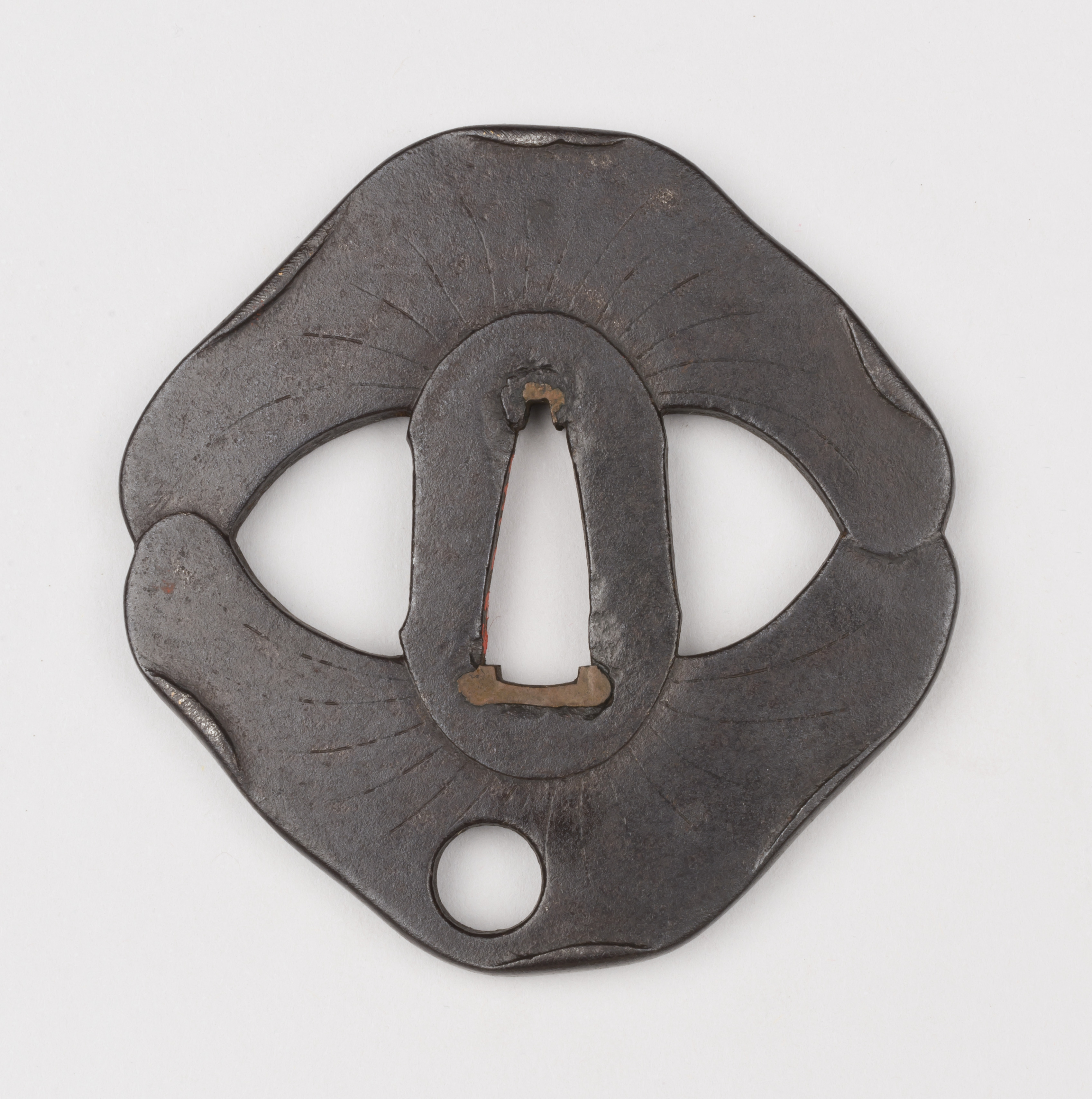 Sword Guard (tsuba) with Openwork Design of Two Lotus Leaves - Saint ...