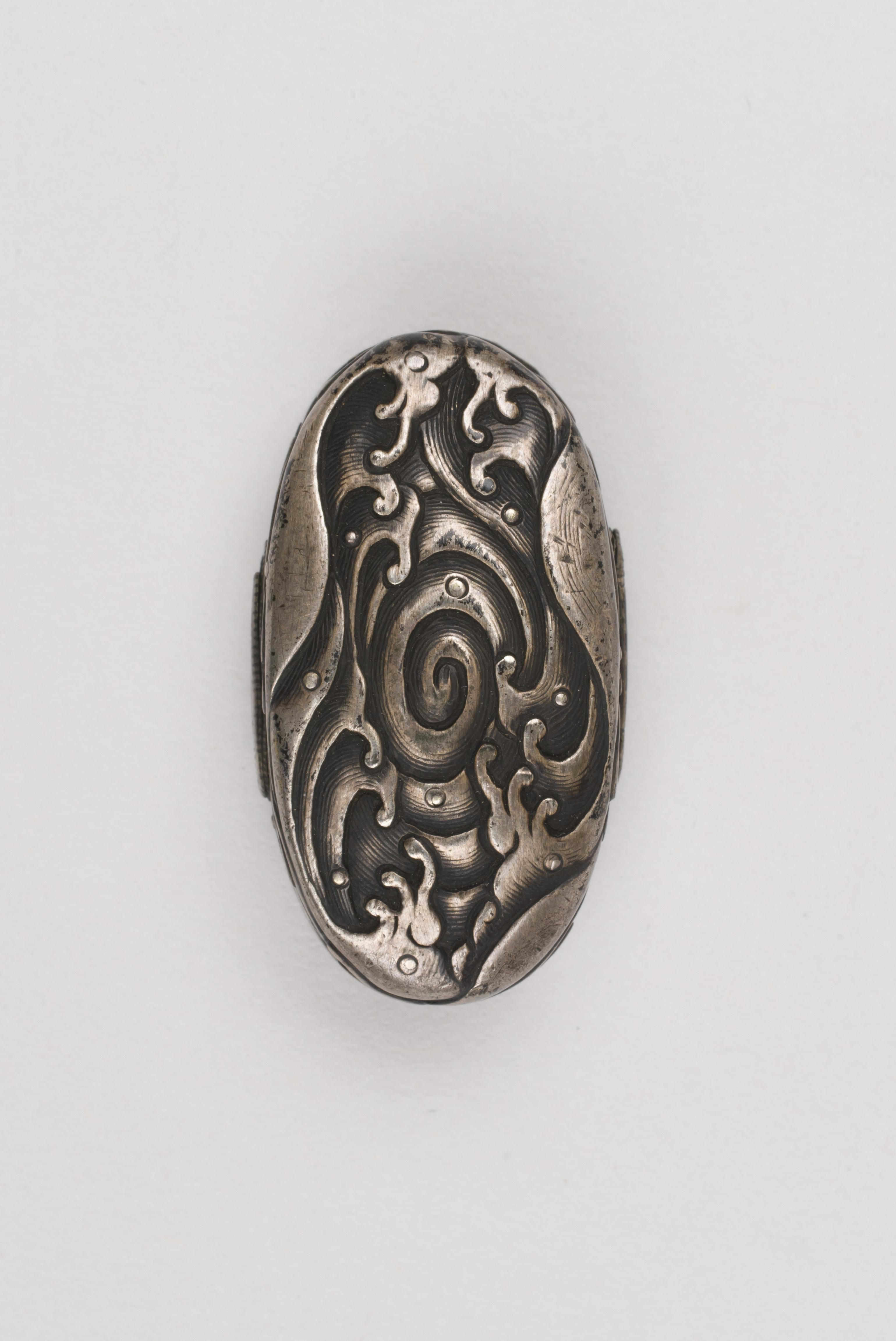 Sword Pommel (kashira) with Design of Cresting Waves - Saint Louis Art ...