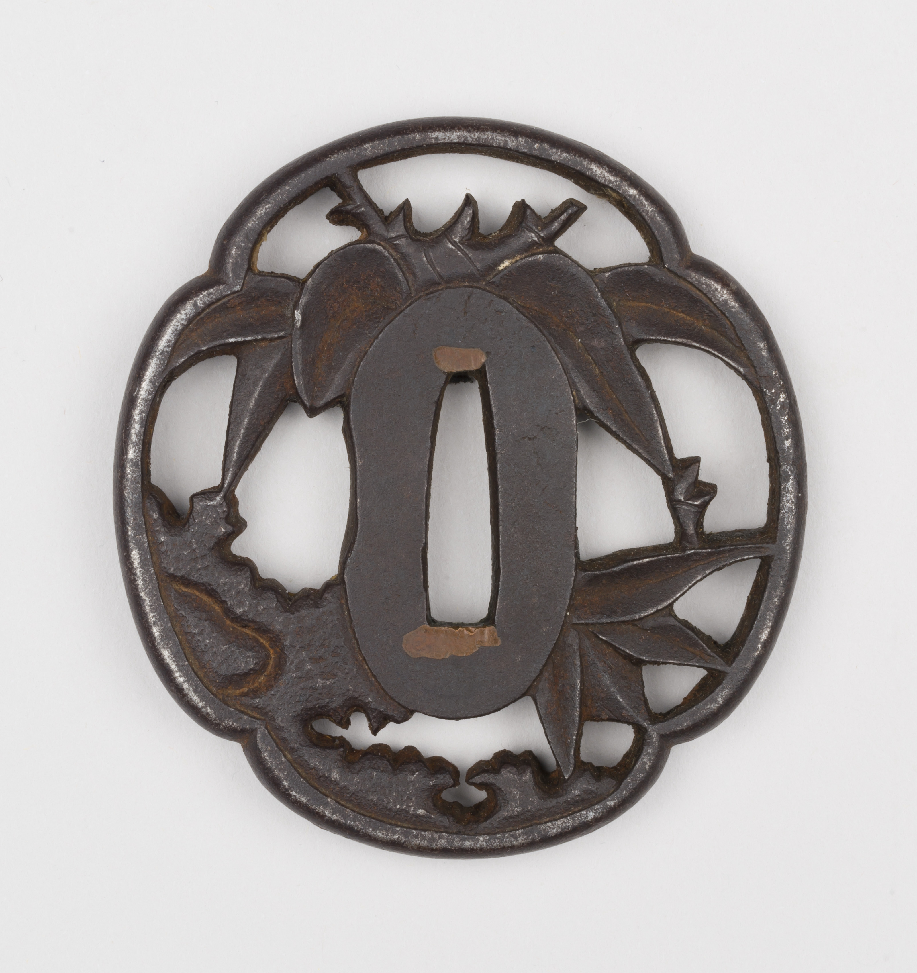 Sword Guard (tsuba) with Openwork Design of Bamboo Leaves - Saint Louis ...