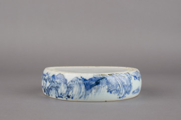 Circular Inkstone with Design of Figures in a Landscape - Saint Louis ...