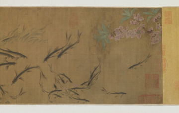 Fish Swimming amid Falling Flowers - Saint Louis Art Museum