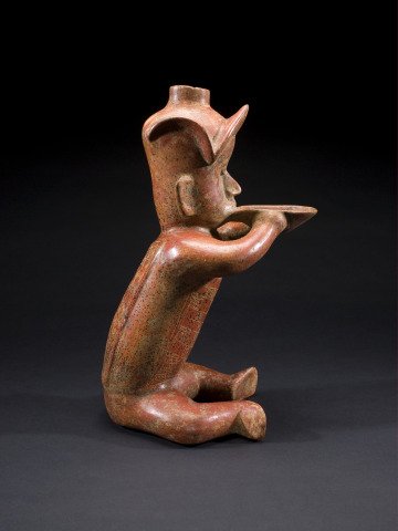 Vessel in the Form of a Seated Drinking Figure - Saint Louis Art Museum
