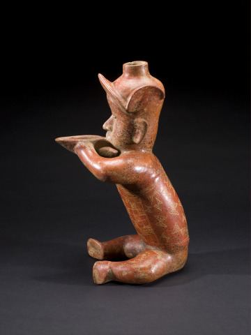 Vessel in the Form of a Seated Drinking Figure - Saint Louis Art Museum