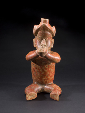 Vessel in the Form of a Seated Drinking Figure - Saint Louis Art Museum