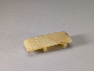 Scabbard Slide (sui) with Design of Zoomorphic Mask and Stylized Clouds ...