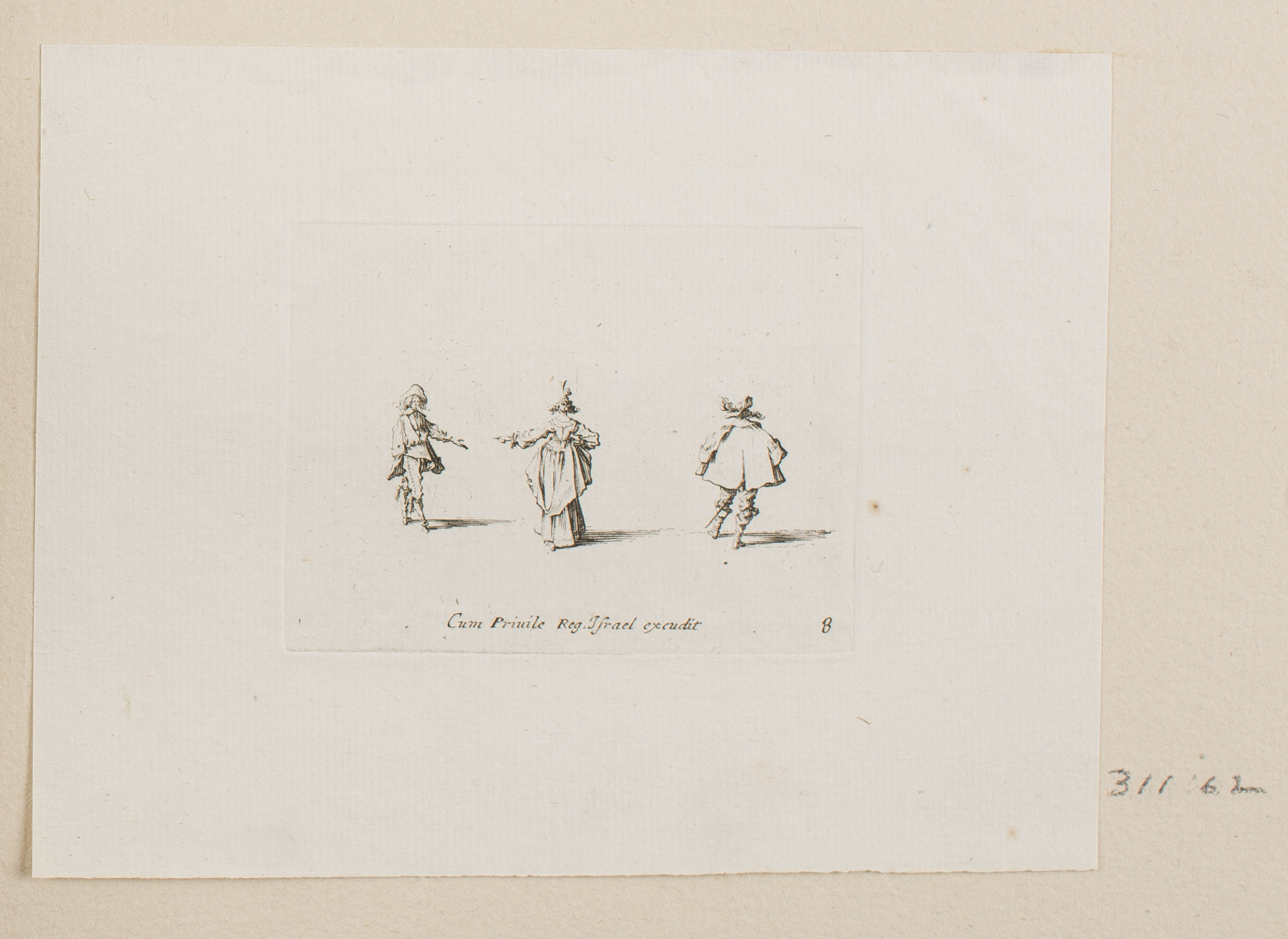 A Lady, Right Hand on Hip, Left Extended, Viewed from behind, between ...