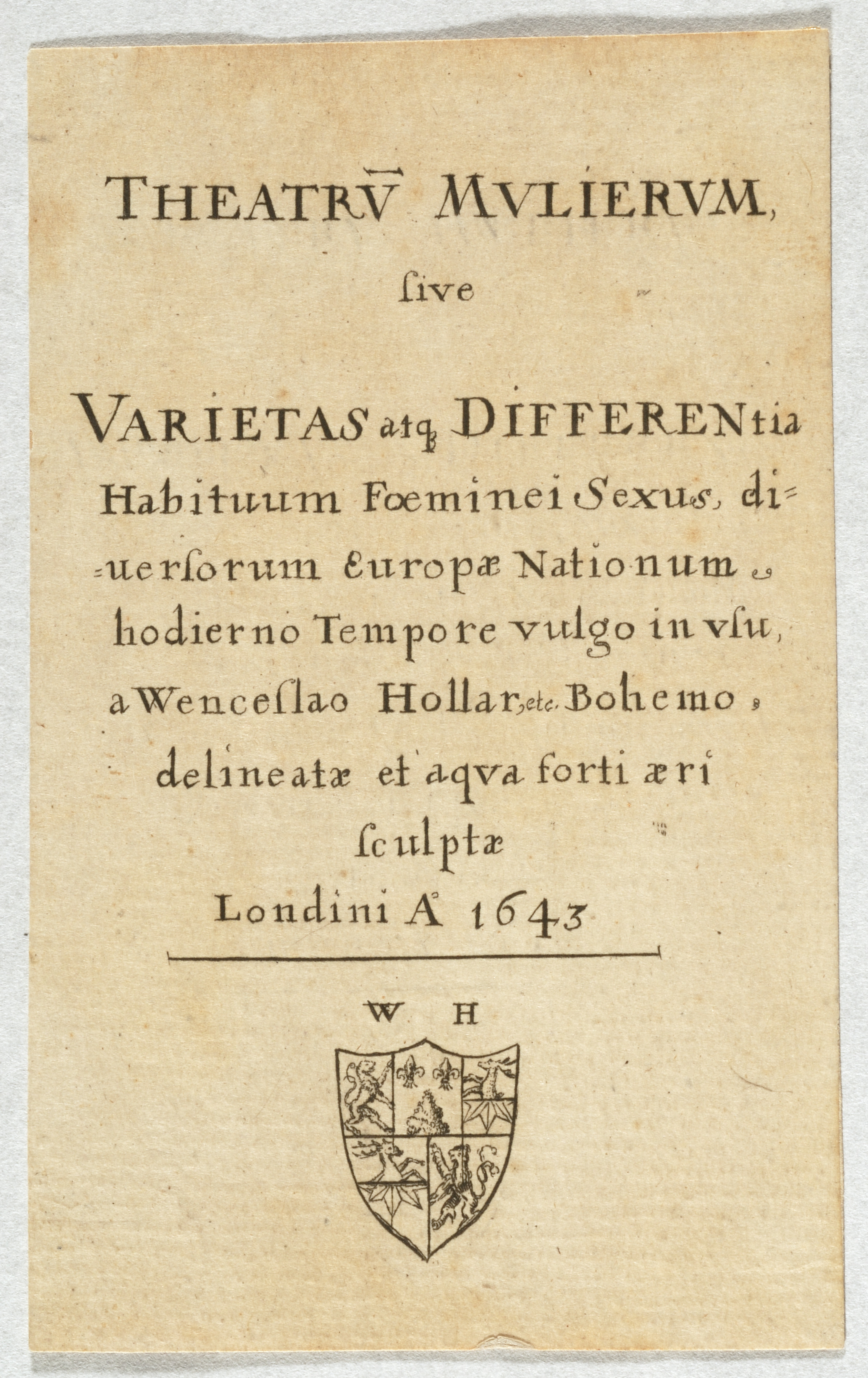 Title Page of "Theatrum Mulierum" - Saint Louis Art Museum