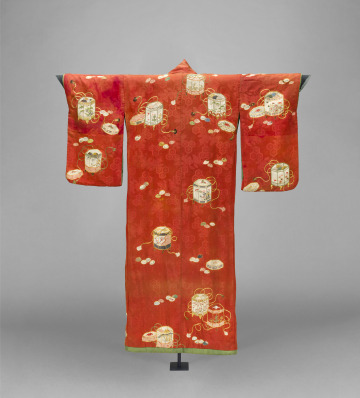 Woman's Outer Robe (uchikake) with Design of Azai Family Crests with ...